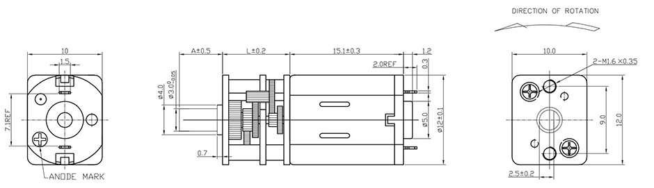 China Supplier 12mm N20 Micro Gear Motor