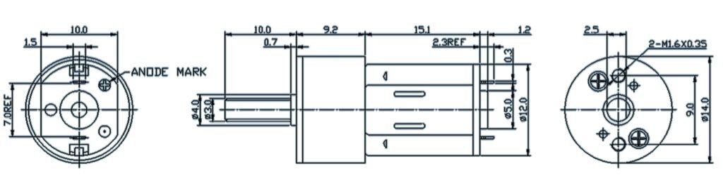Sourcing Spur Gearhead N20 DC Gear Motor, Small Gear Motor