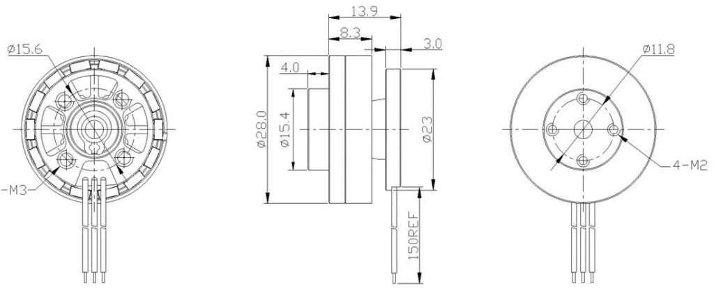 DC 10V Micro 2204 Brushless Motor