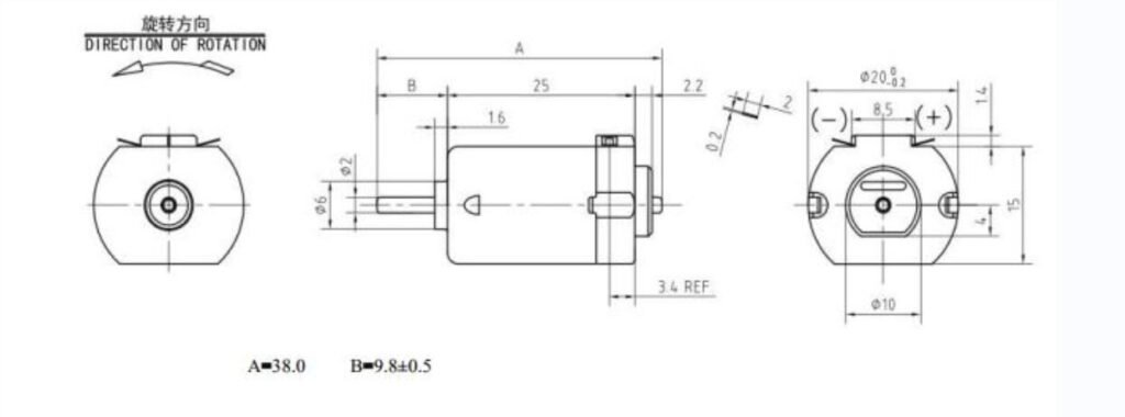 130 Brushed Micro DC Motor- INEED Electronics