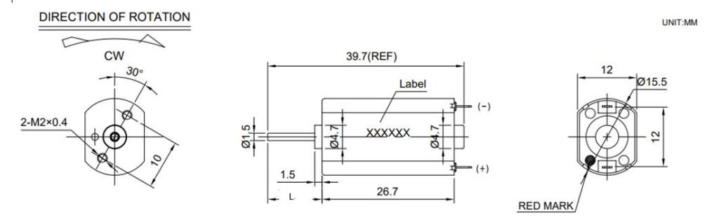 050 Brushed DC Motor -INEED Electrionics